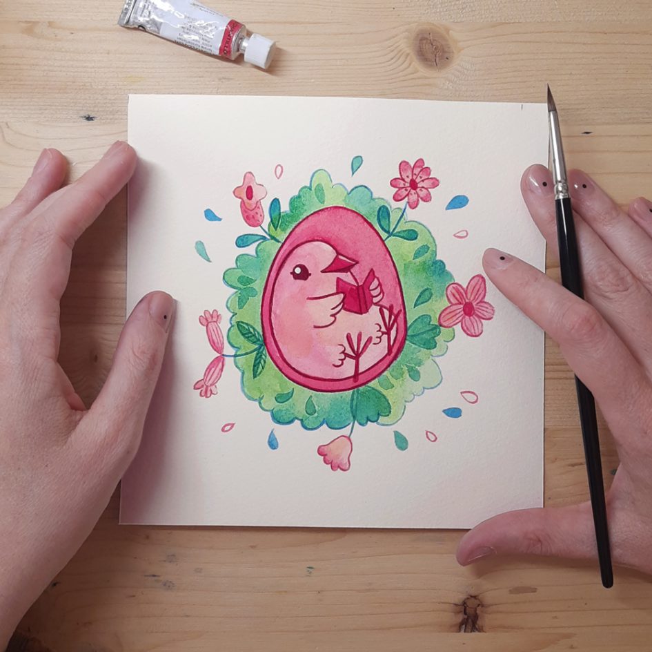 Paper toy: Easter chick – Leonora Camusso